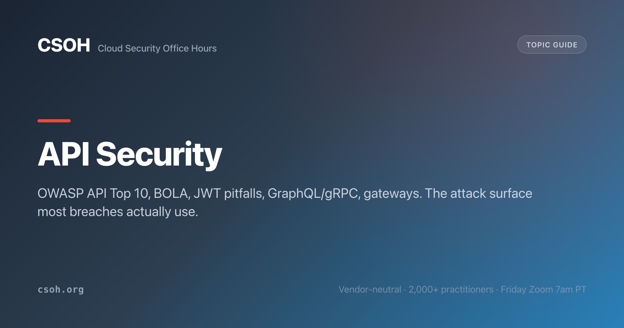 API Security - A Vendor-Neutral Practitioner's Guide - CSOH